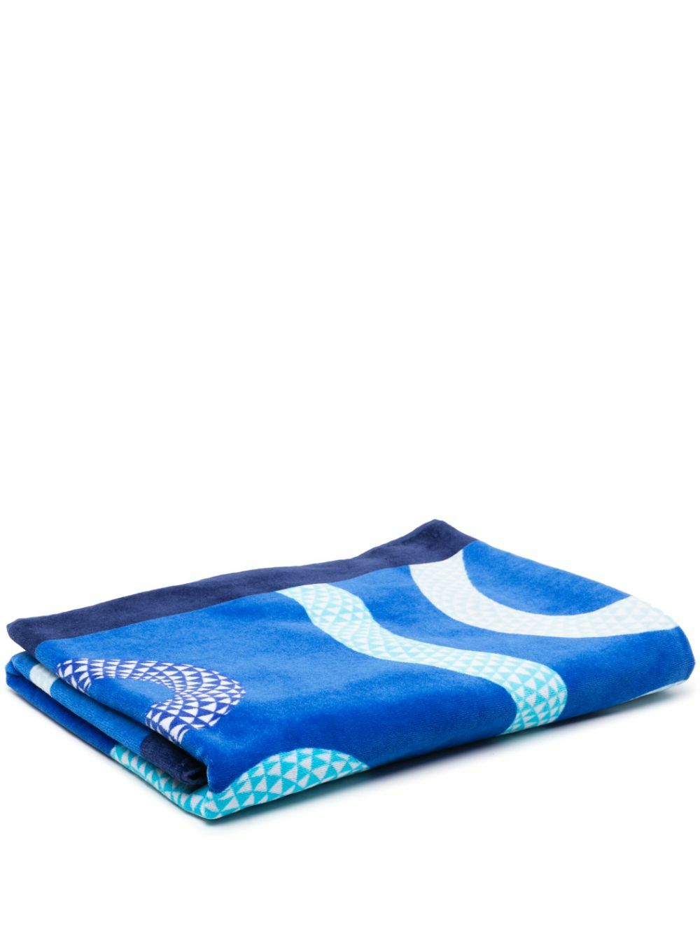 Jonathan Adler Blue Eden Snake-Print Beach Towel Jonathan Adler