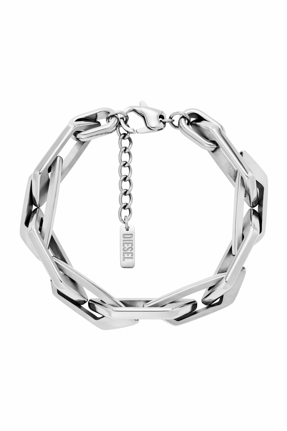 Diesel Stainless Steel Chain Bracelet - Bracelets - Unisex - Silver Diesel