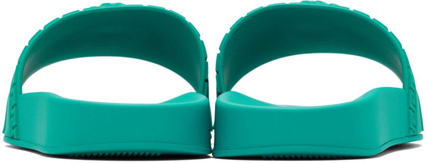 Versace Green Palazzo Slides Versace