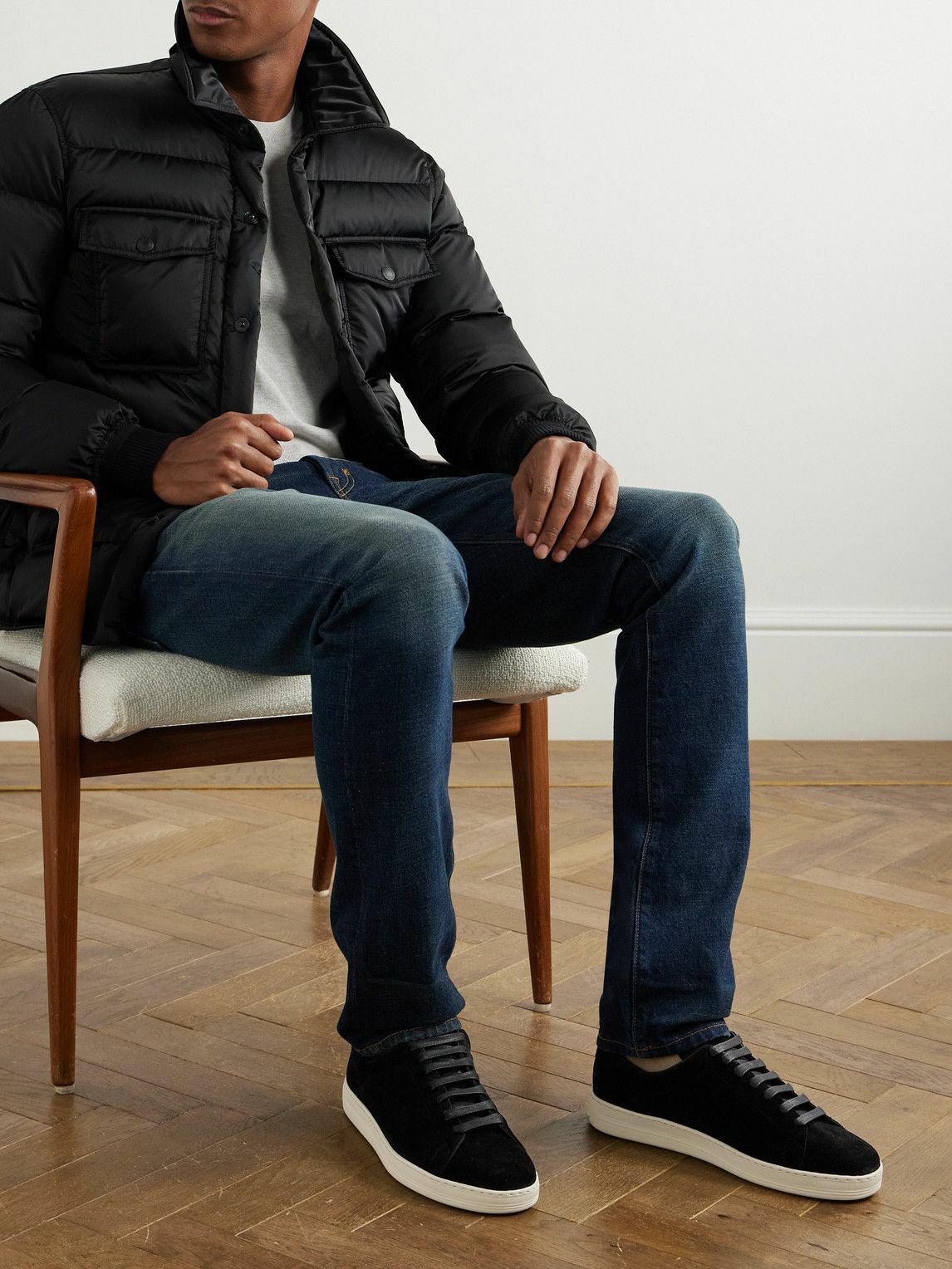 TOM FORD - Warwick Perforated Suede Sneakers - Black TOM FORD