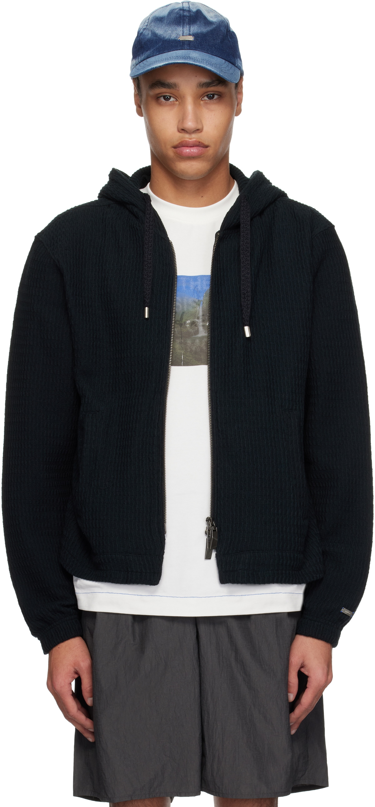 ADER error Black Lunel Zip-Up Product. 30 Hoodie ADER error