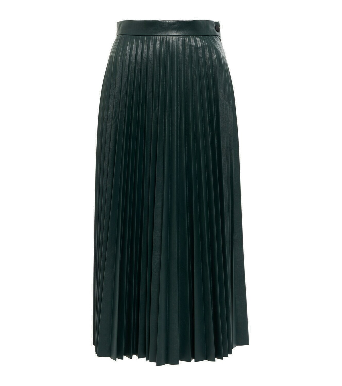 MM6 Maison Margiela - Pleated faux leather midi skirt MM6 Maison Margiela