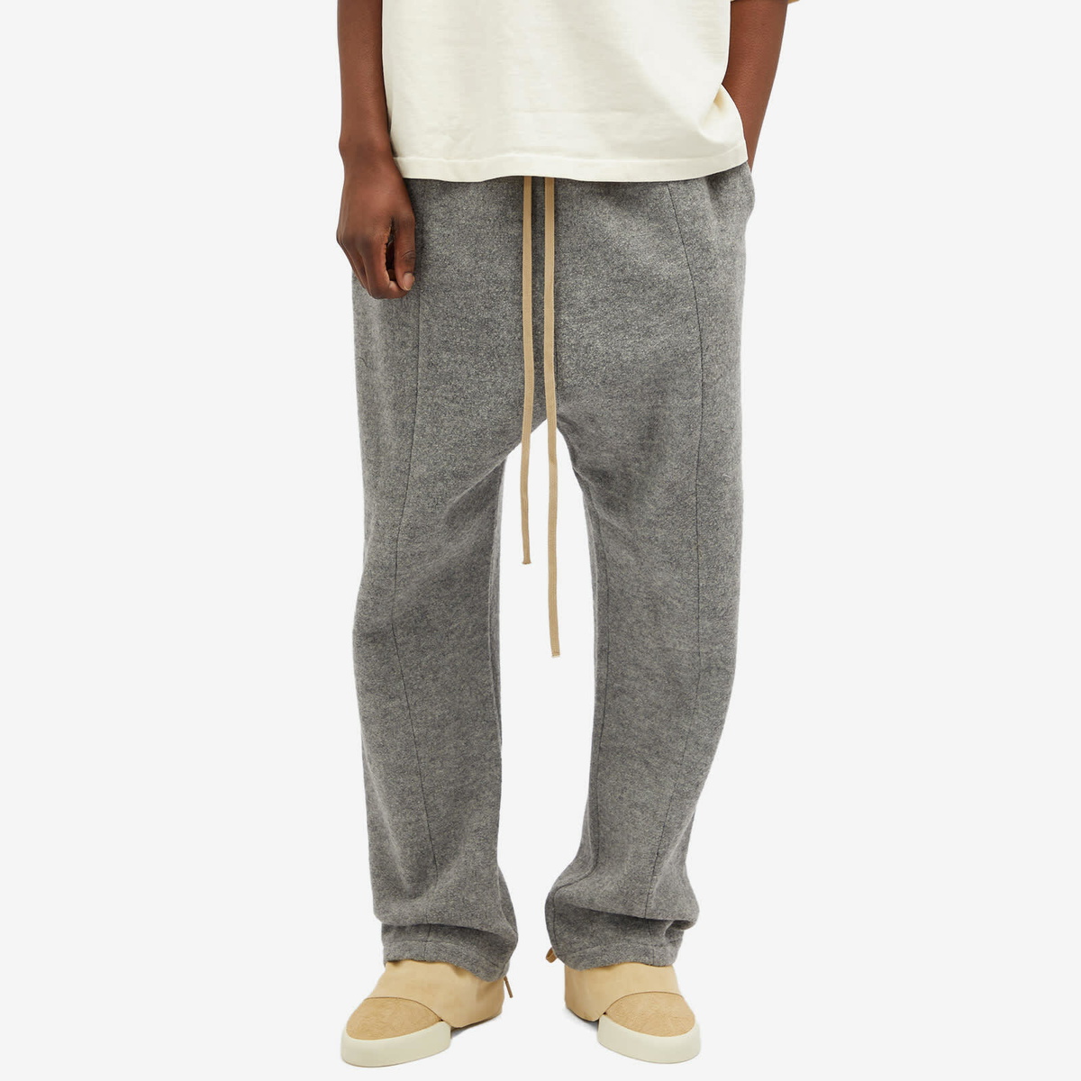 Fear of God Men's Boiled Wool Forum Pants in Paris Sky Fear Fear of God Men's Boiled Wool Forum Pants in Paris Sky Fear