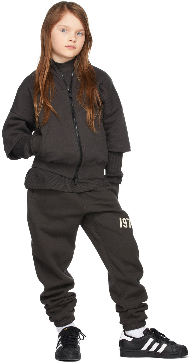 Essentials Kids Black Full Zip Half Sleeve Jacket Essentials