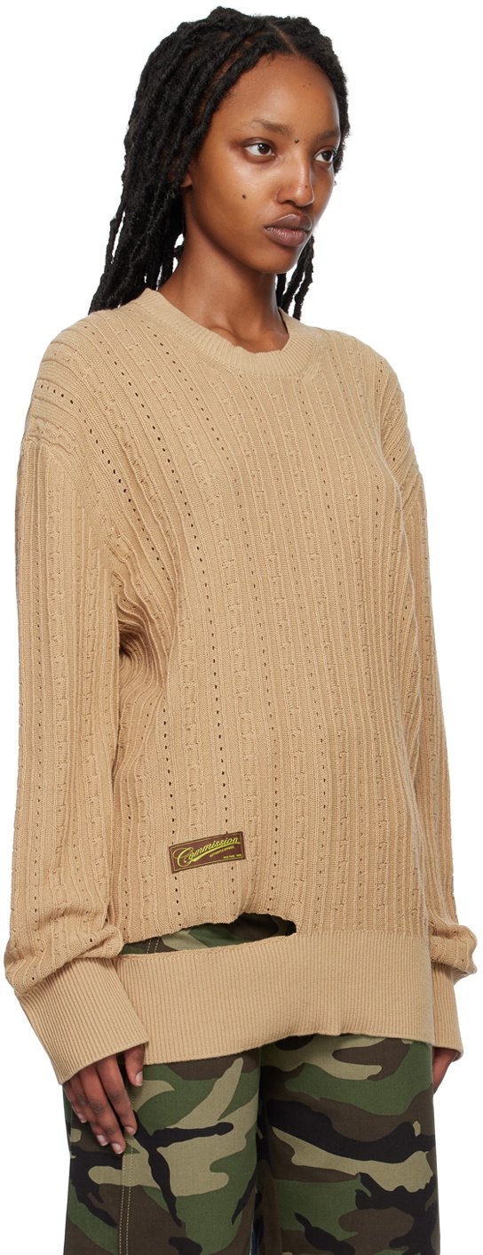 Commission Tan Cutout Sweater Commission