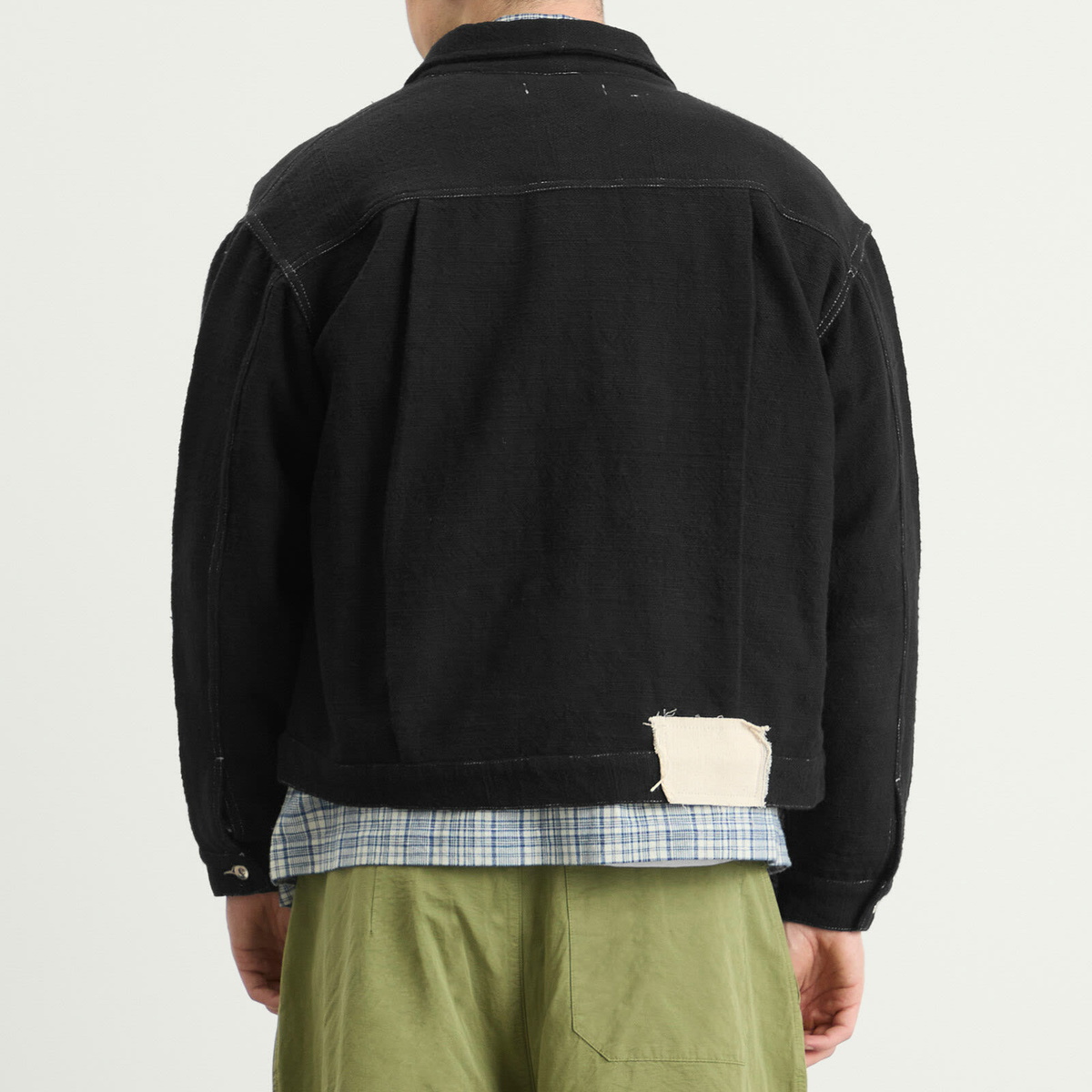 Story mfg. Men's Story mfg Sundae Handloom Jacket in Black Story Mfg.