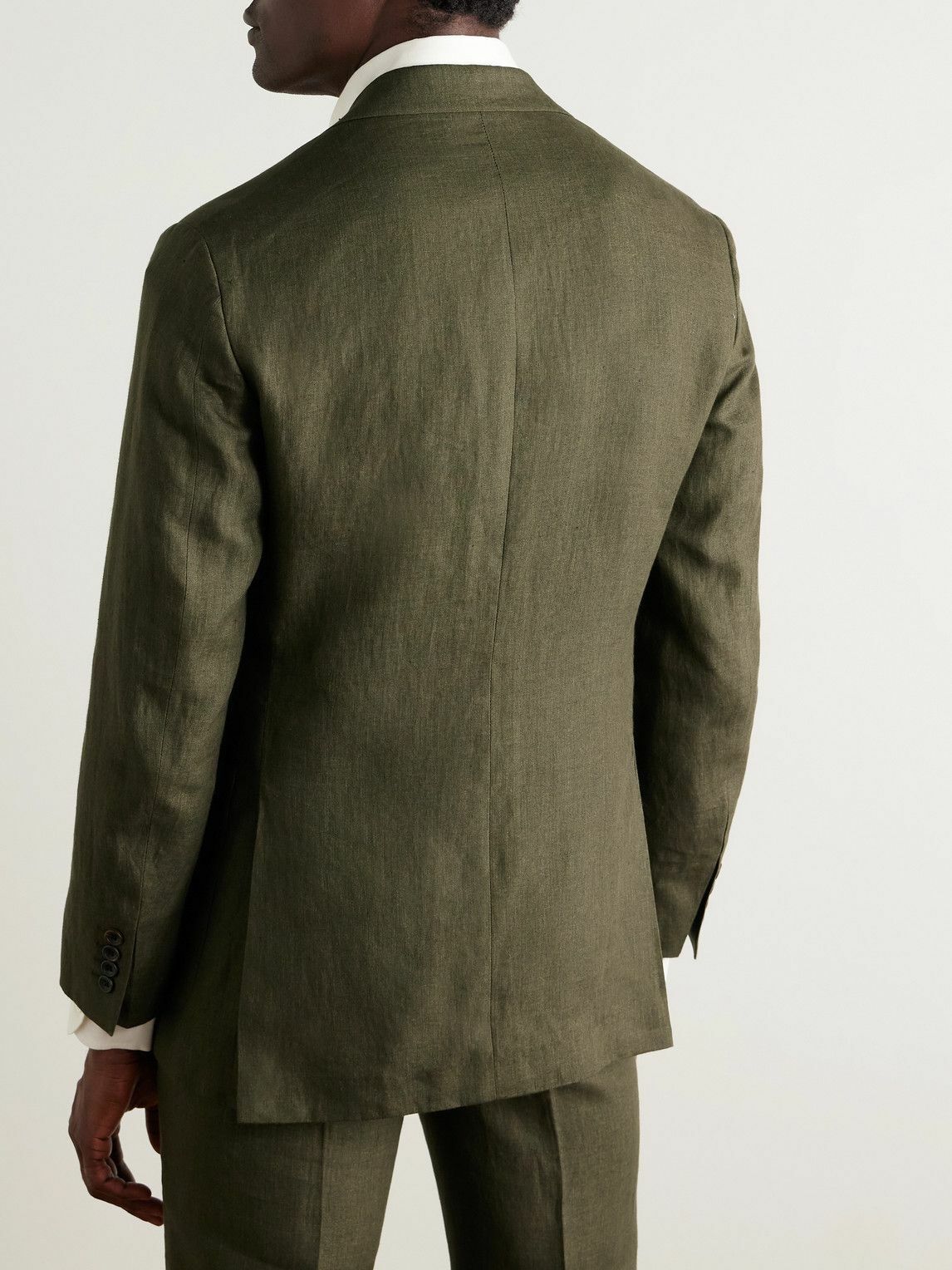 Richard James - Chapman Unstructured Slim-Fit Linen Suit Jacket - Green ...