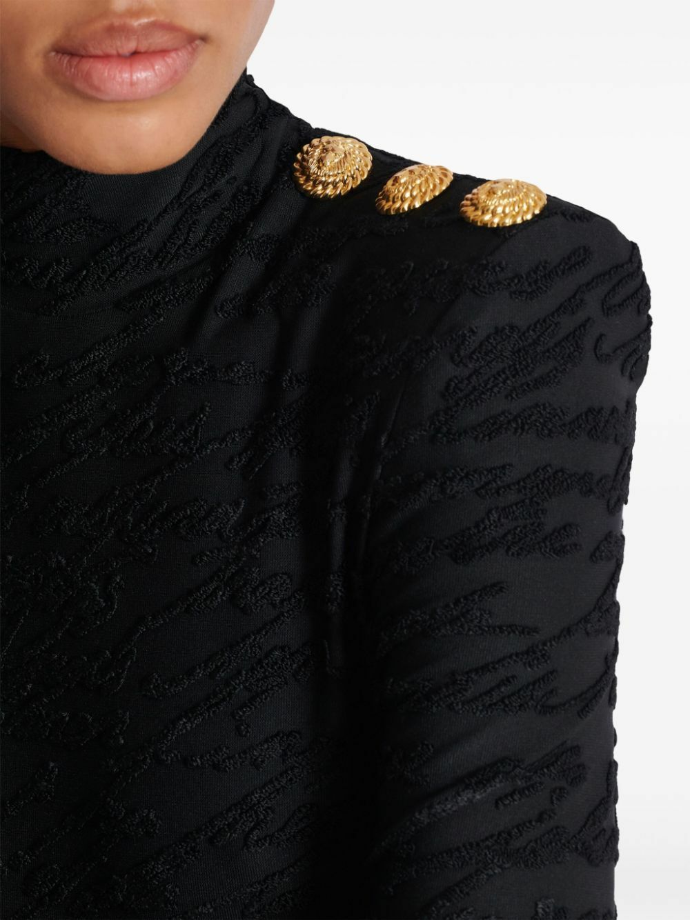 Balmain Monogram-Pattern Mini Dress Balmain