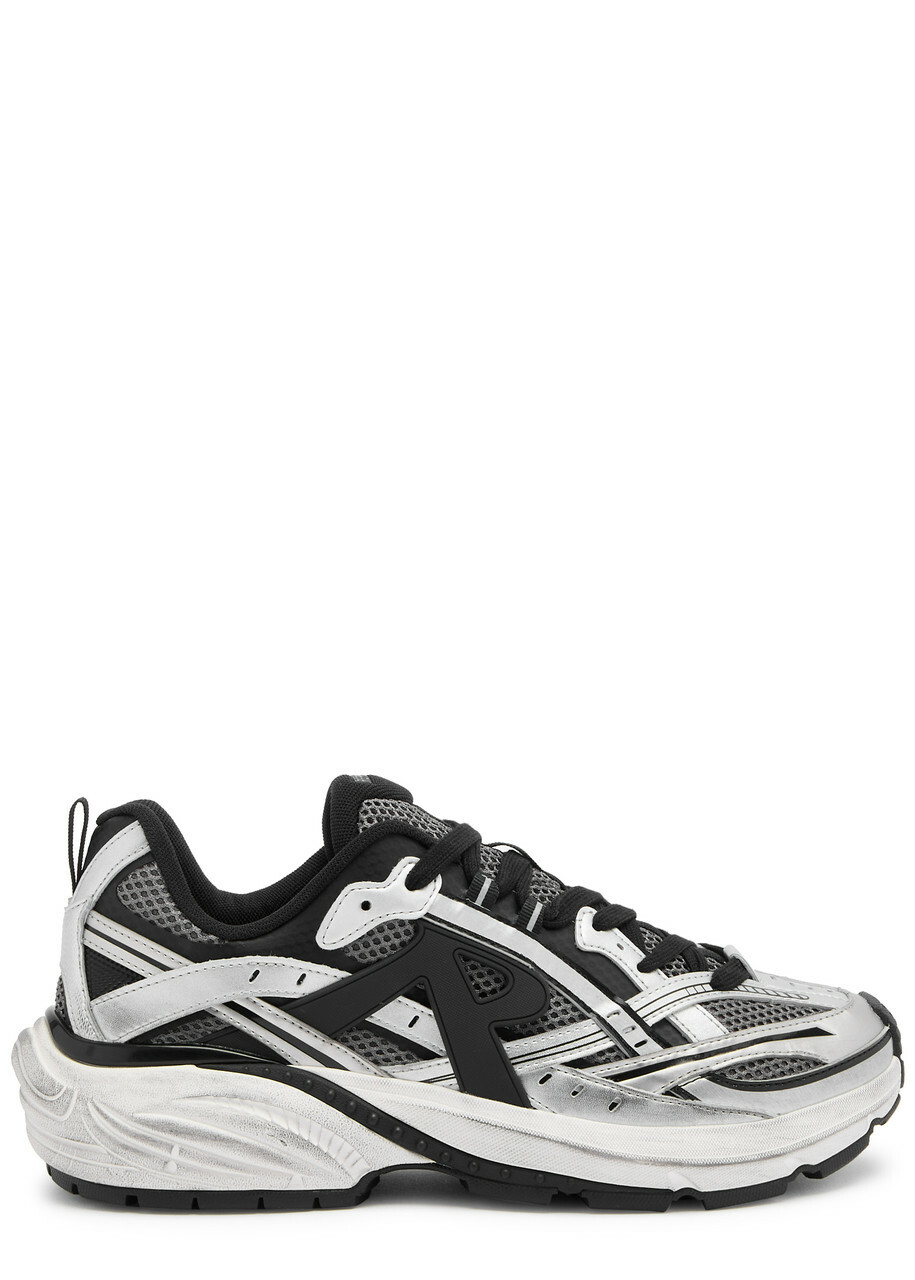 Represent Storm Runner Panelled Mesh Sneakers Silver Represent