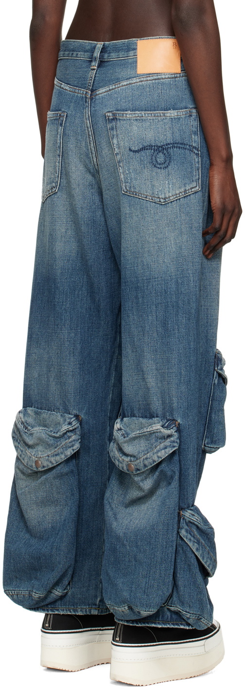R13 Blue Multipocket Utility Jeans R13
