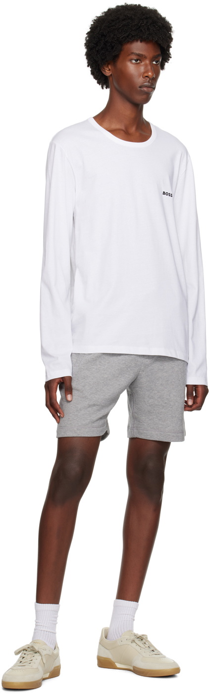 BOSS Gray Drawstring Shorts BOSS