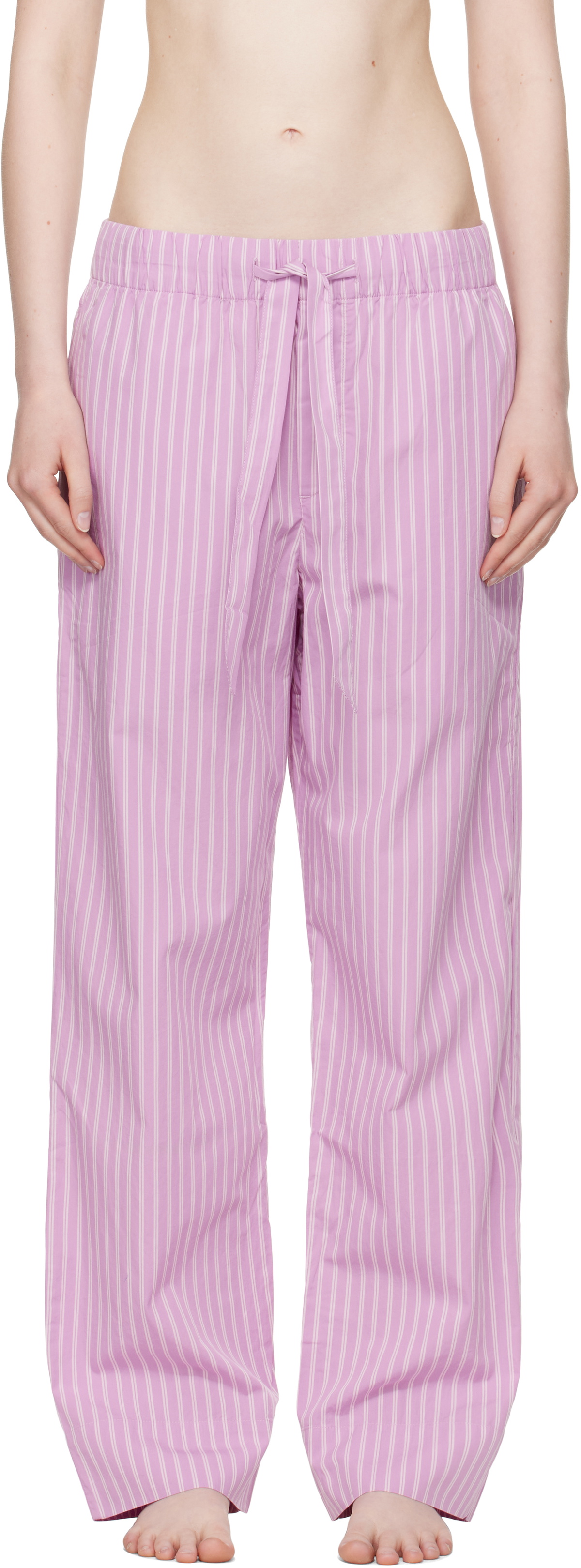 Tekla Pink Poplin Pyjama Pants Tekla Fabrics