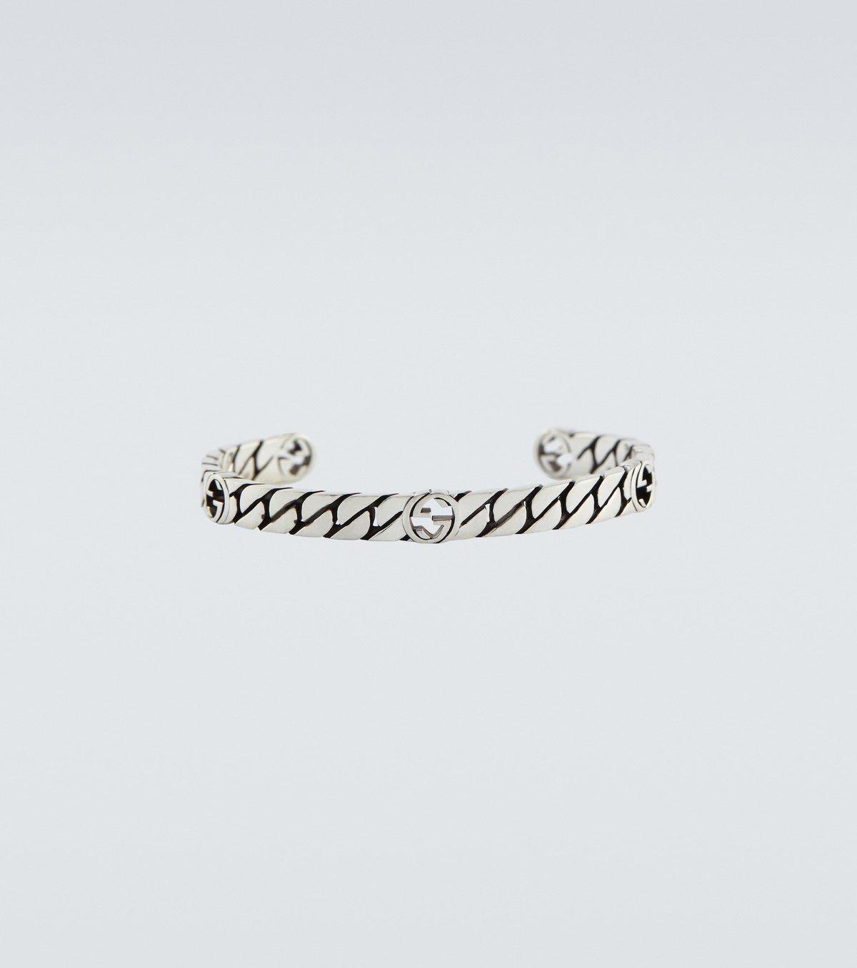 Gucci - Sterling silver Interlocking G bracelet Gucci