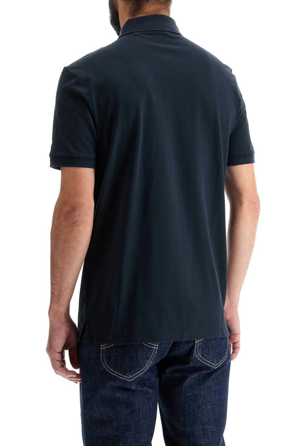 HUGO polo shirt with logo label Blue Hugo Boss