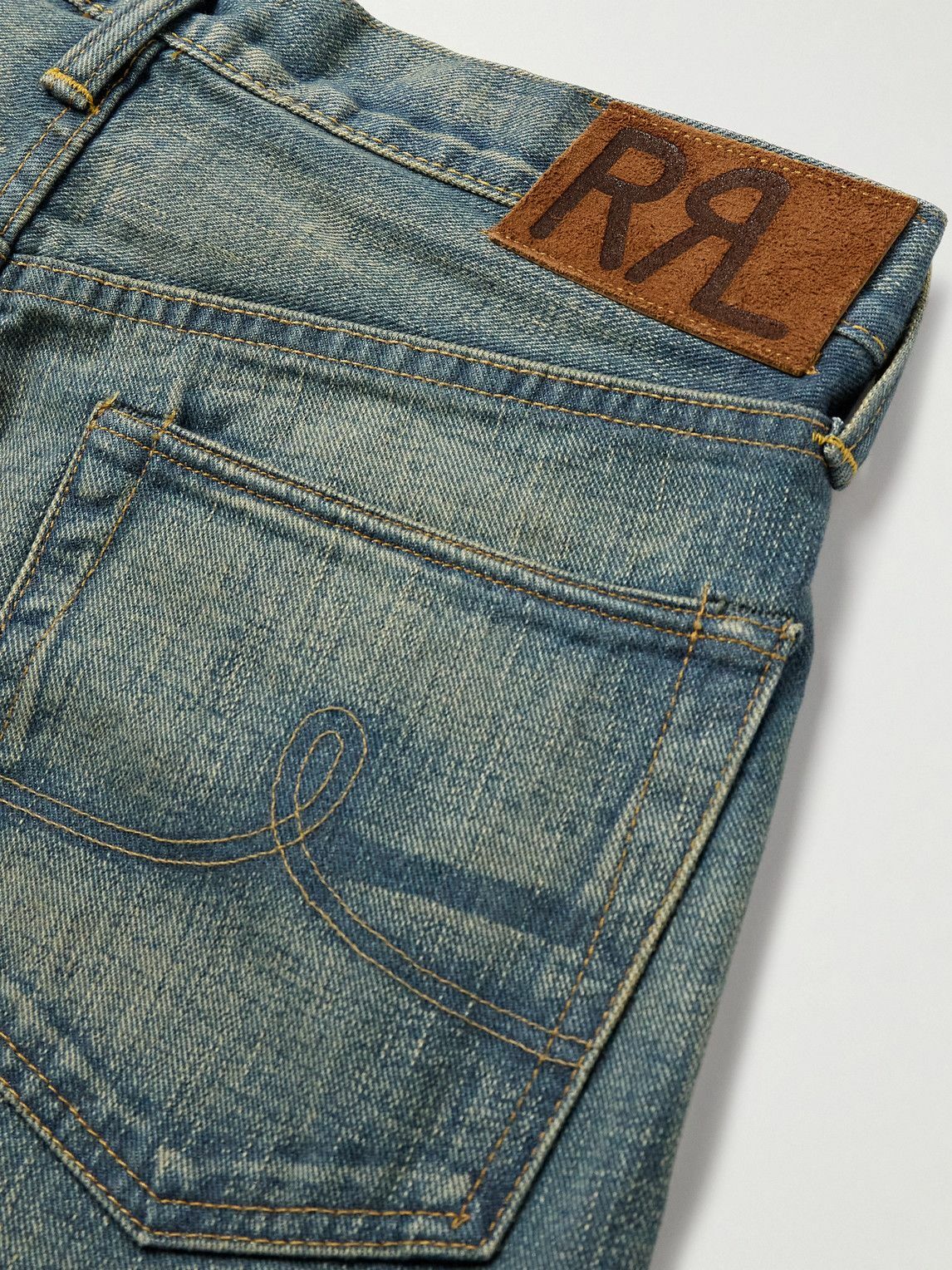 RRL - Straight-Leg Distressed Jeans - Blue RRL