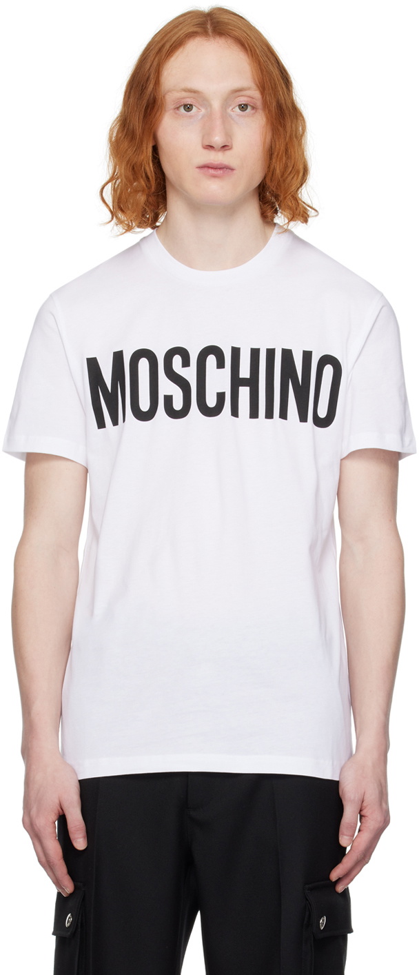 Moschino White Print T-Shirt Moschino