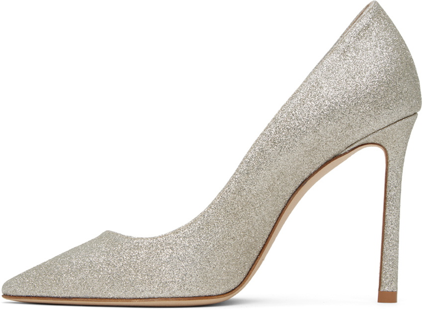 Jimmy Choo Silver Romy 100 Heels Jimmy Choo