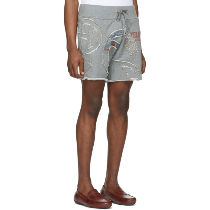 Telfar Grey Cut-In Tour Sweat Shorts Telfar