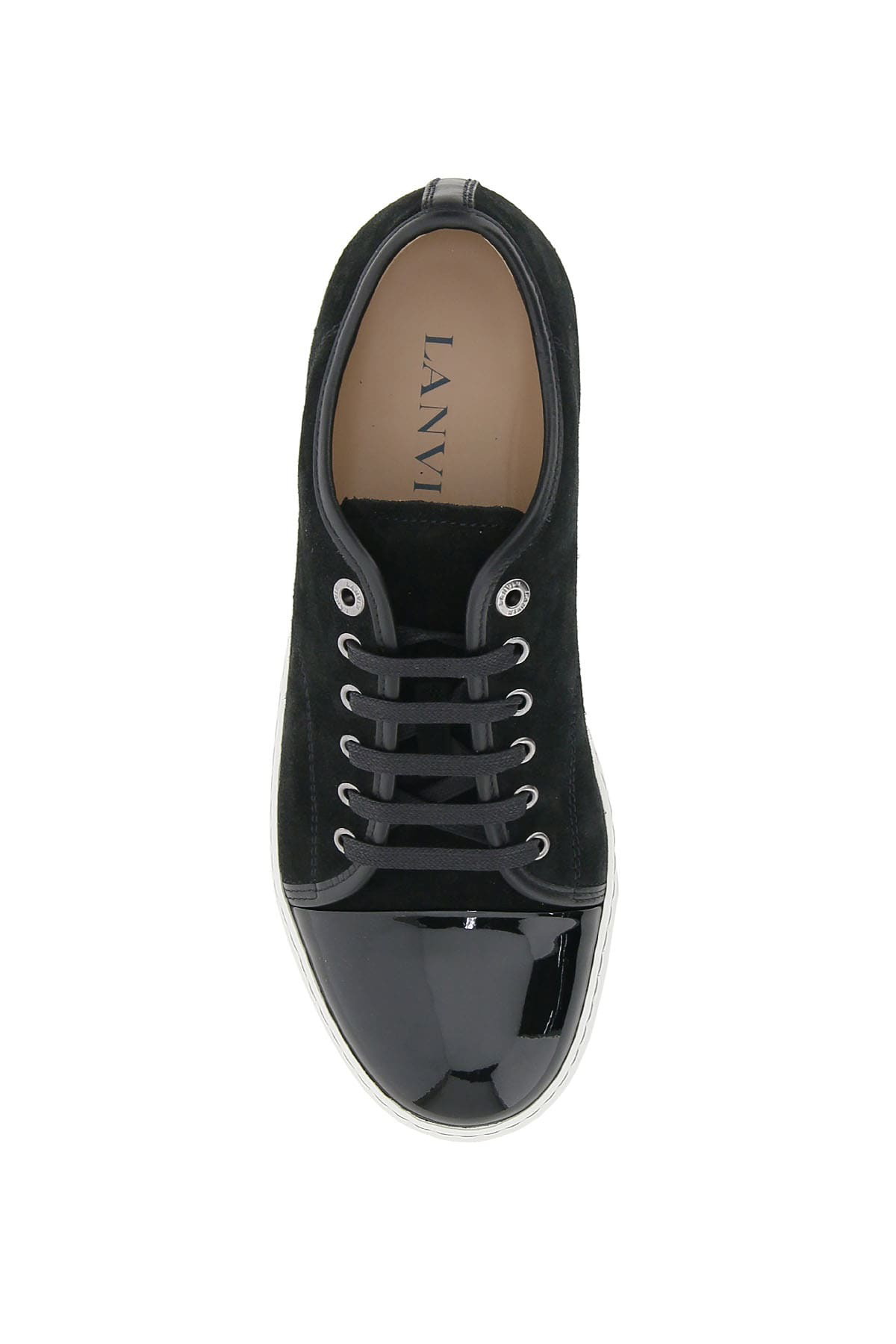 Lanvin Dbb1 Sneakers In Black Suede And Leather Lanvin