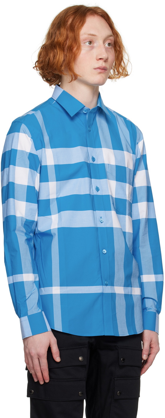 Burberry Blue Check Shirt Burberry
