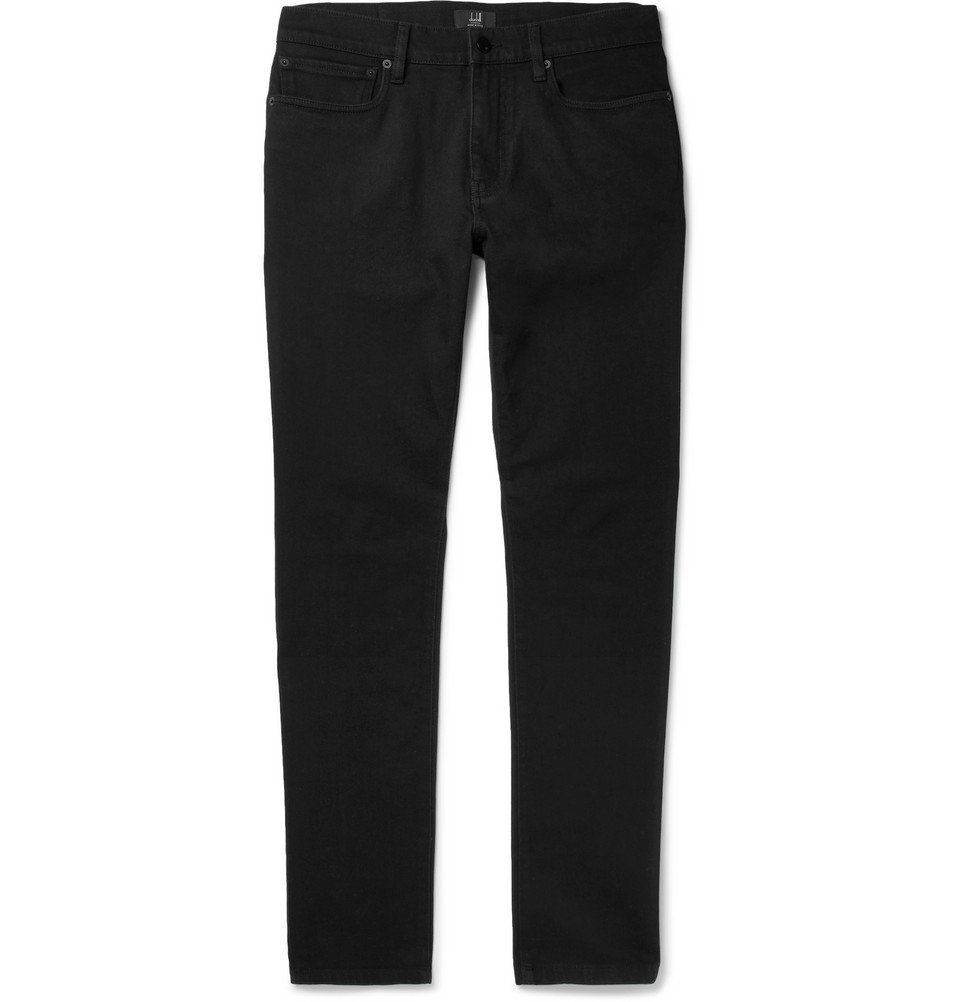 Dunhill - Slim-Fit Stretch-Denim Jeans - Men - Black Dunhill