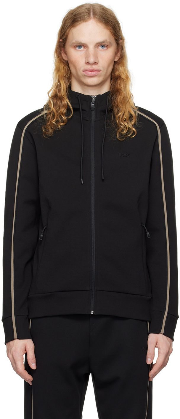 BOSS Black Logo-Embossed Hoodie BOSS