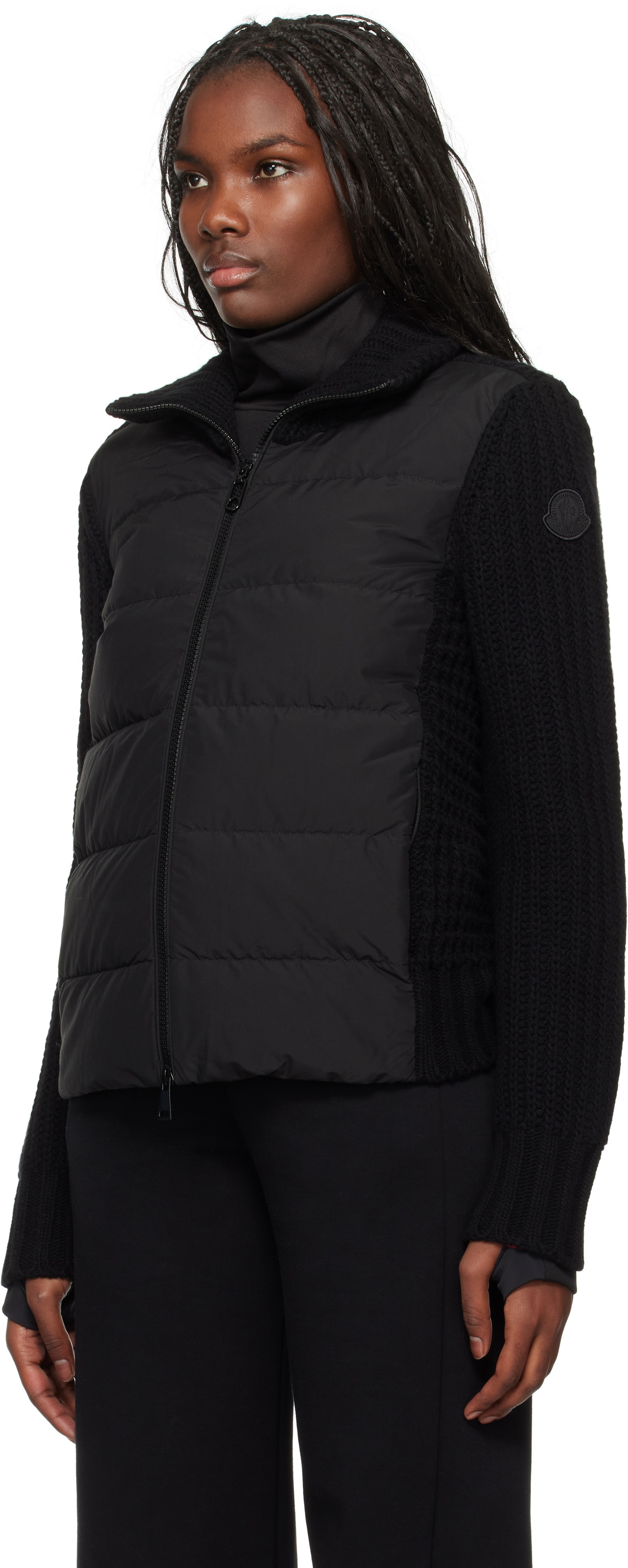 Moncler Black Paneled Down Jacket Moncler