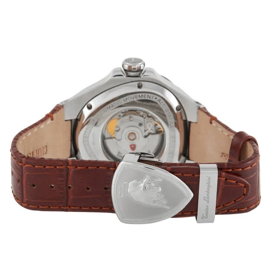 Tonino Lamborghini Spyder Automatic Black Dial Mens Watch SW8856 Tonino ...