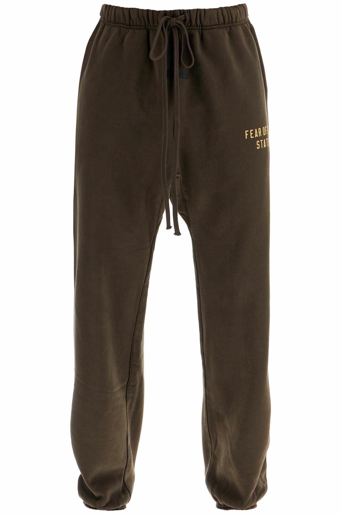 FEAR OF GOD ESSENTIALS dark brown cotton sweatpants modern design Brown ...