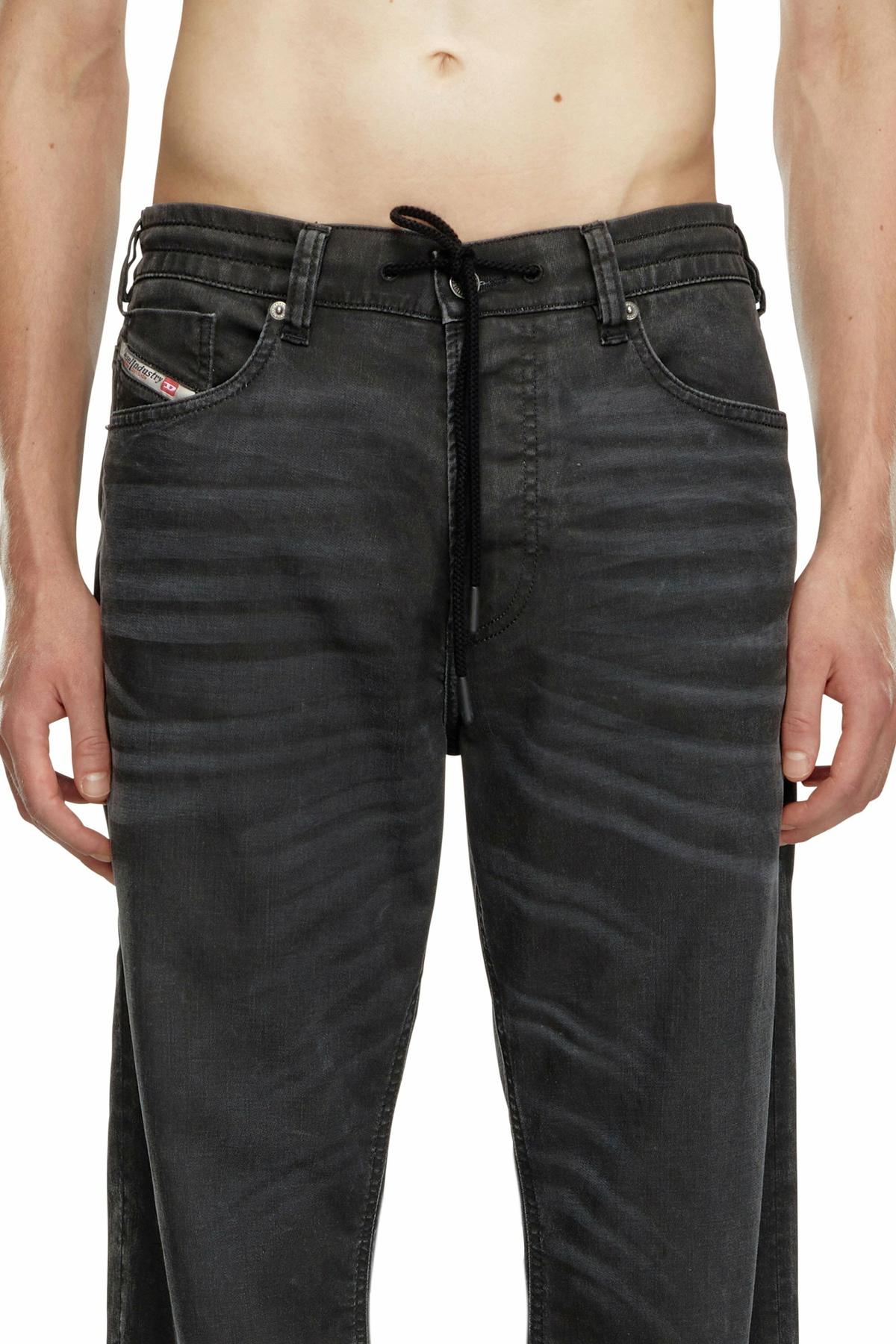 Diesel Relaxed 2080 D-Reel Joggjeans - Jeans Mens in Black Diesel
