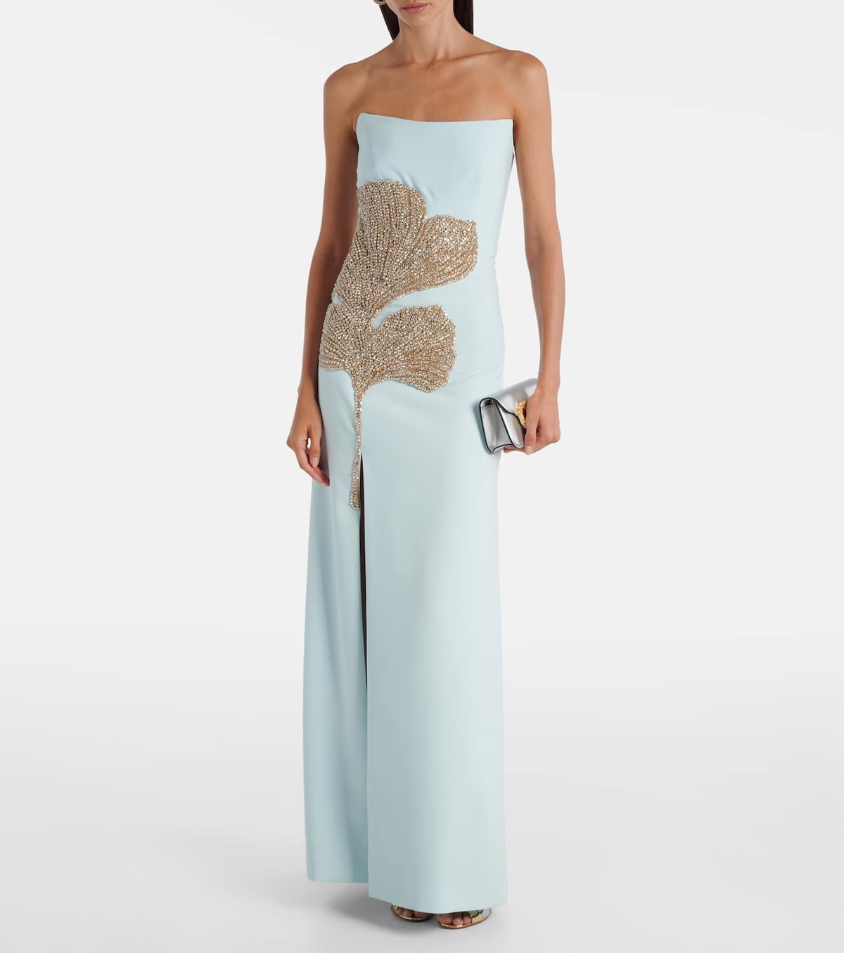 Costarellos Faranna embellished crêpe corset gown Costarellos