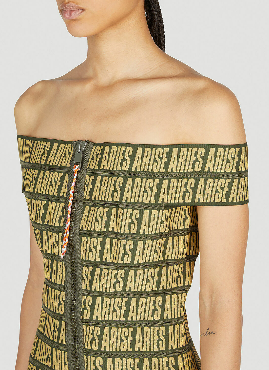 Aries Press Gothic Logo Mini Dress ARIES