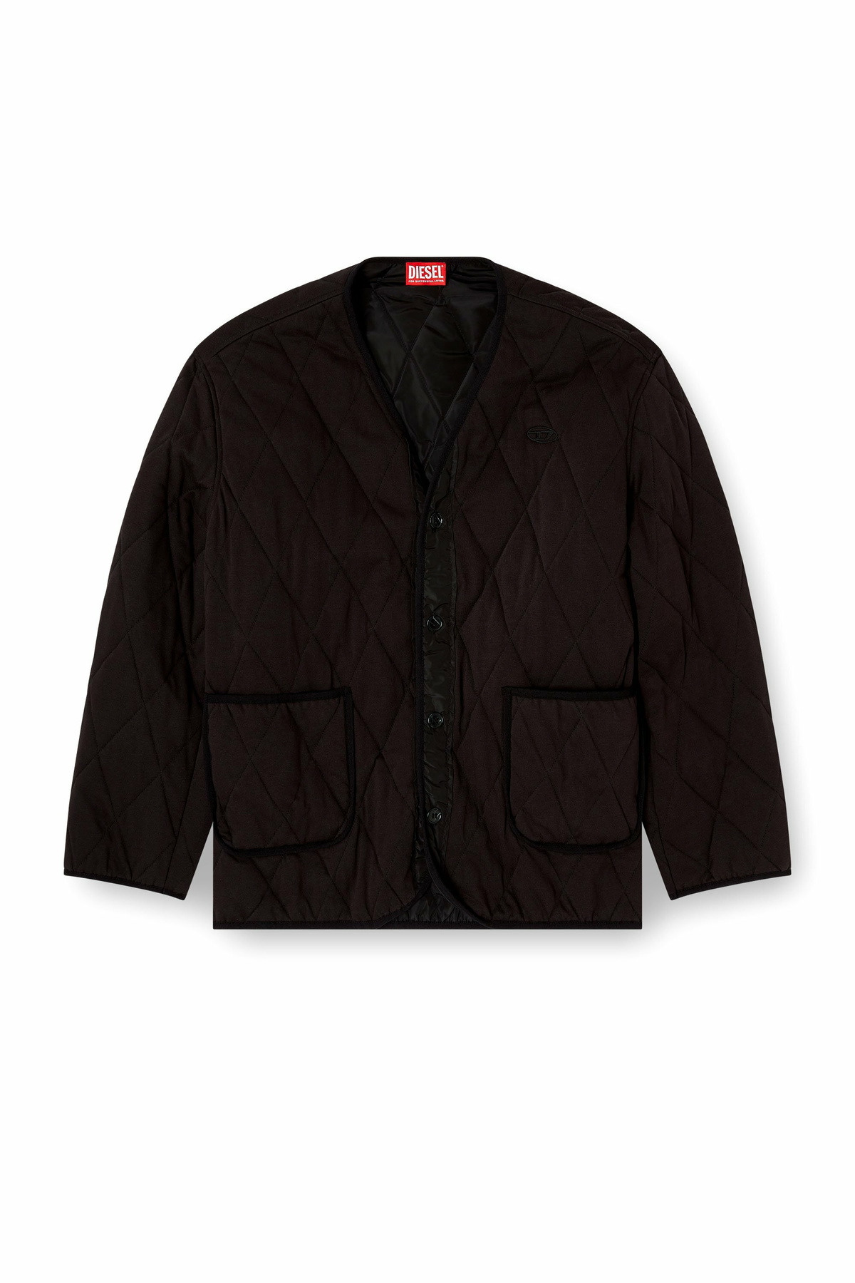 Diesel Quilted liner-style jacket - Jackets Mens in Brown Diesel