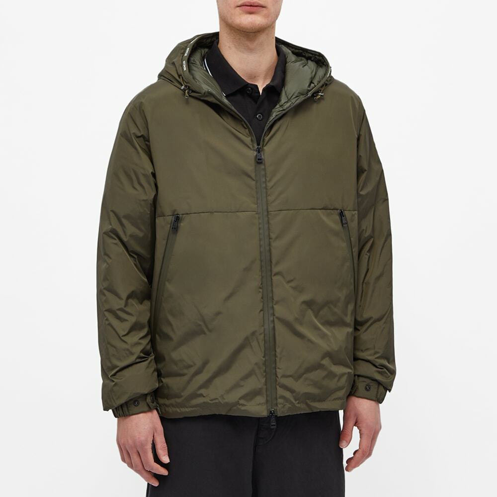Moncler Men's Laurain Hybrid Down Nylon Hooded Jacket in Green Moncler