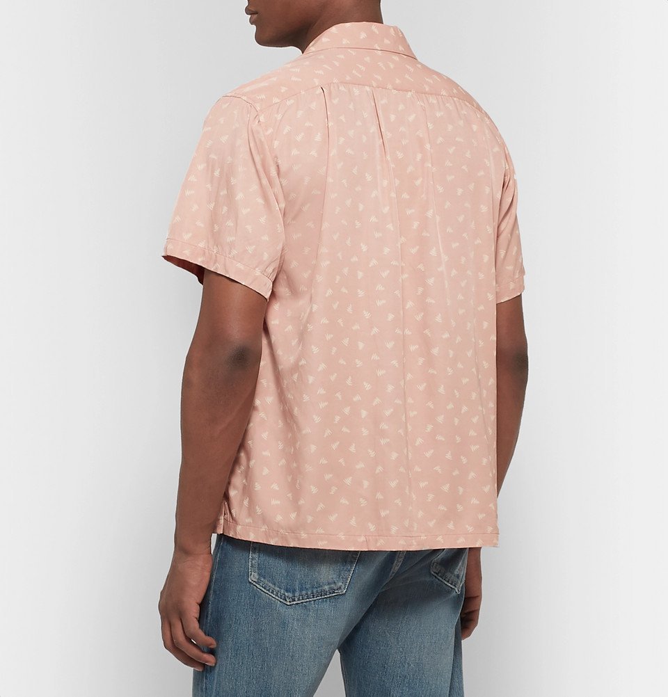 Chimala - Camp-Collar Printed Woven Shirt - Pink Chimala