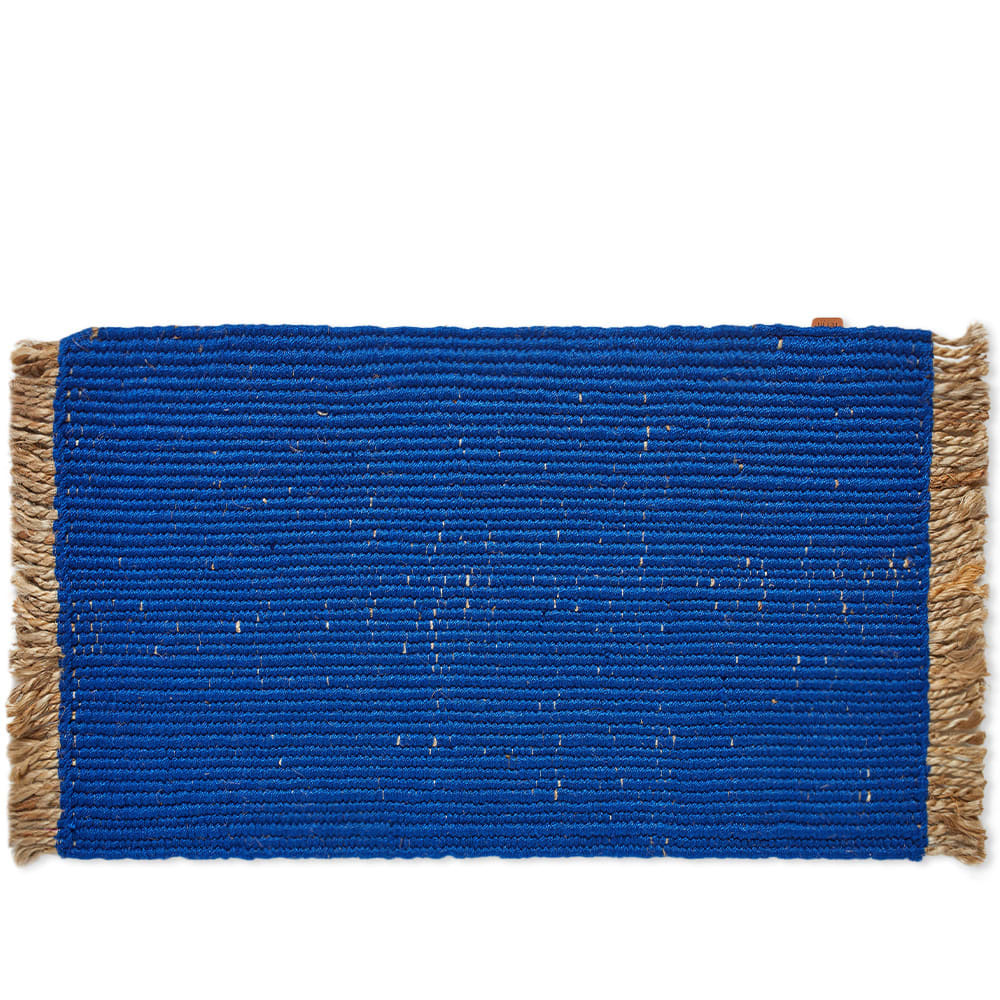 ferm LIVING Block Door Mat in Bright Blue/Natural ferm LIVING