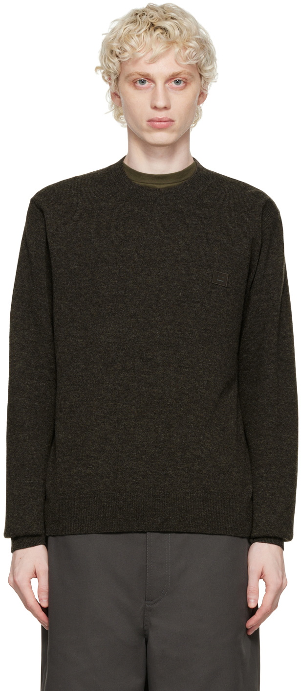 Acne Studios Gray Wool Crewneck Sweater Acne Studios