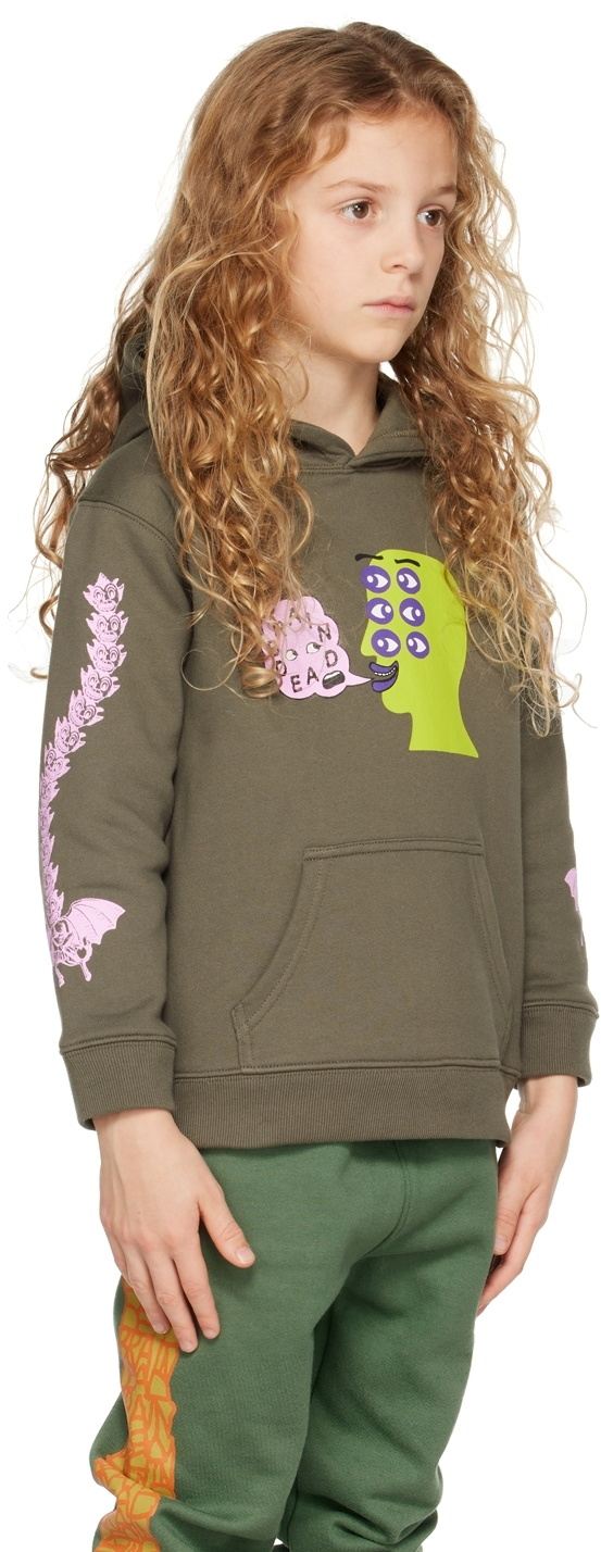 Brain Dead Kids Khaki Eye See You Hoodie Brain Dead