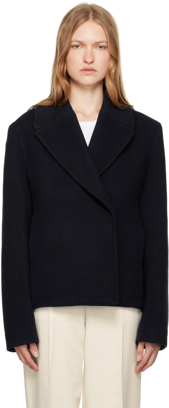 TOTEME Navy Cropped Jacket Toteme