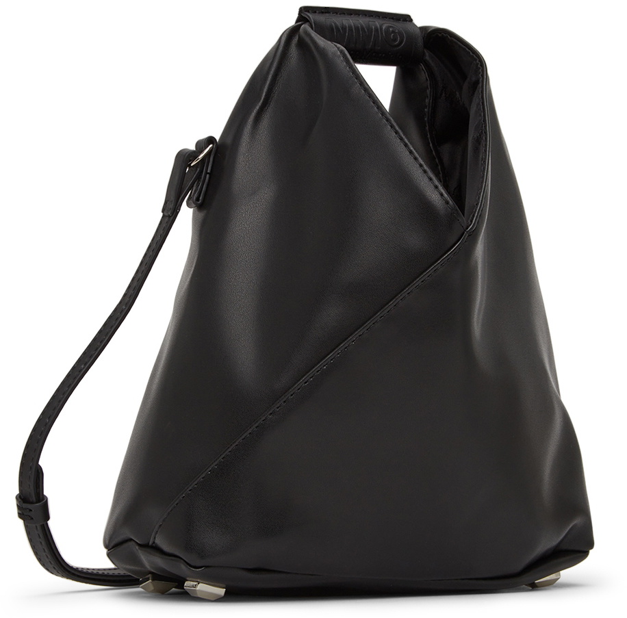 MM6 Maison Margiela Black Faux-Leather Triangle Bag MM6 Maison Margiela