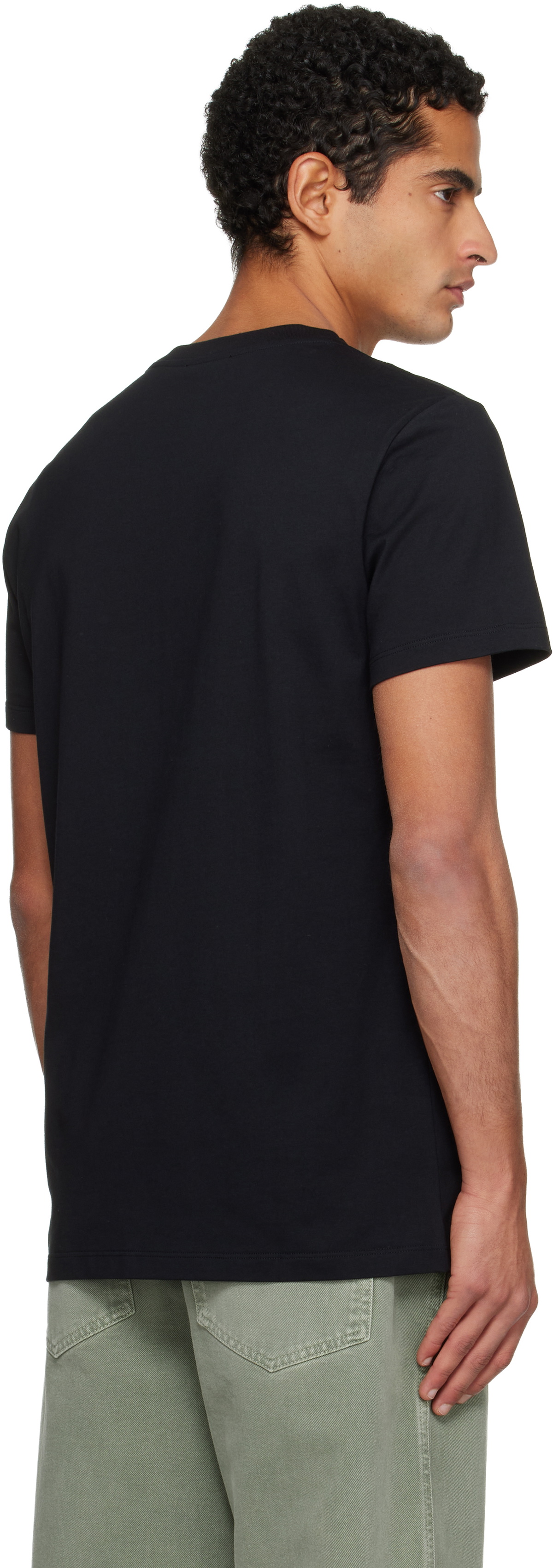 Balmain Black Vintage Gel 'Balmain' Logo T-shirt Balmain