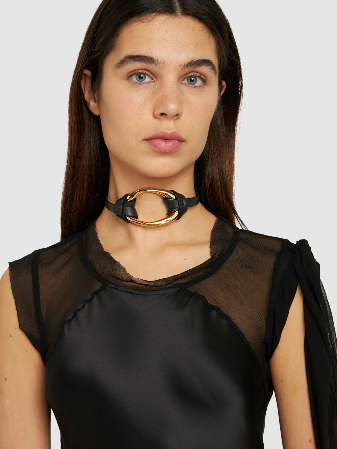 JIL SANDER - Bw5 2 Leather Choker Jil Sander