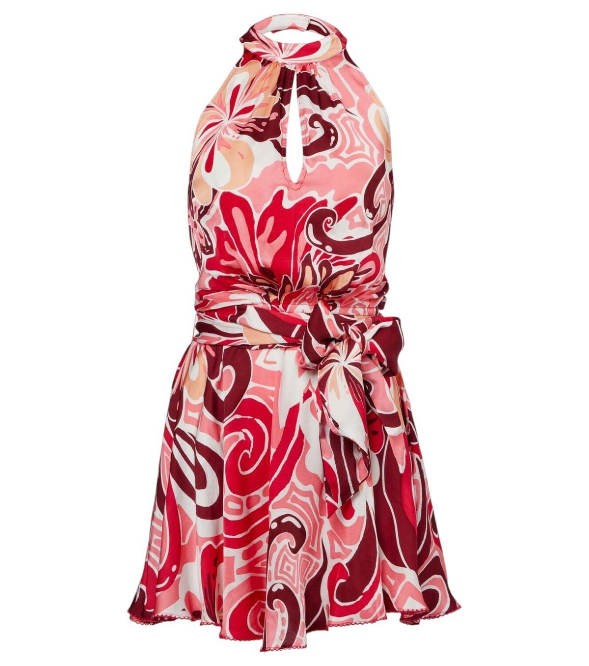 Poupette St Barth Cassandra open-back satin minidress Poupette St Barth