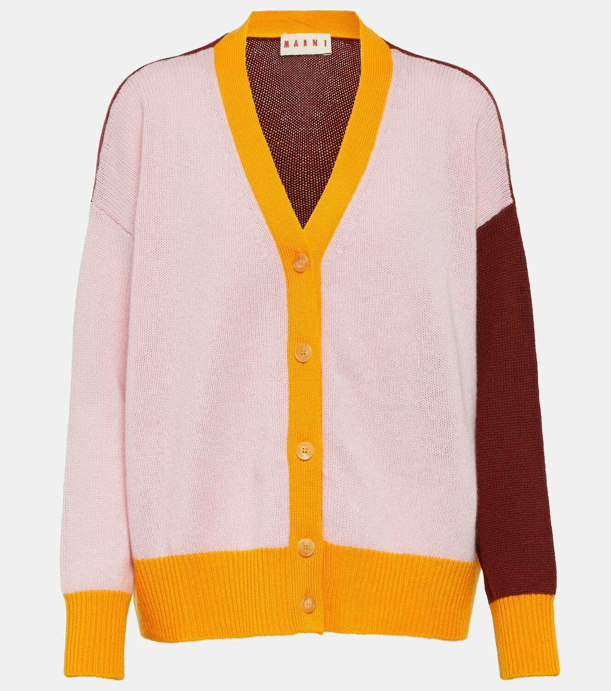 Marni Color-blocked cashmere cardigan Marni