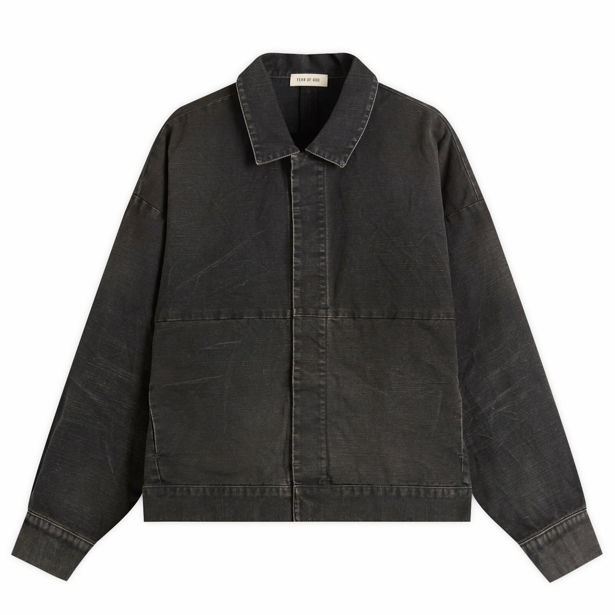 Fear of God Men's Canvas Utility Jacket in Washed Black Fear Of God