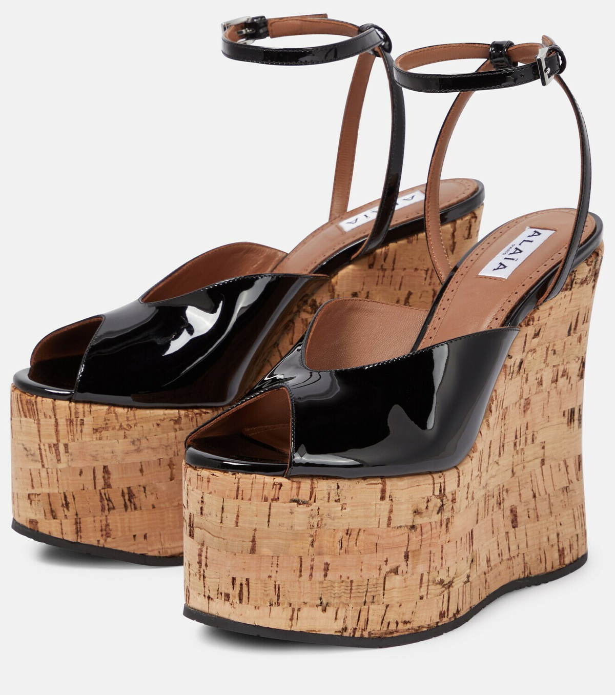 Alaïa Patent leather wedge sandals ALAÏA