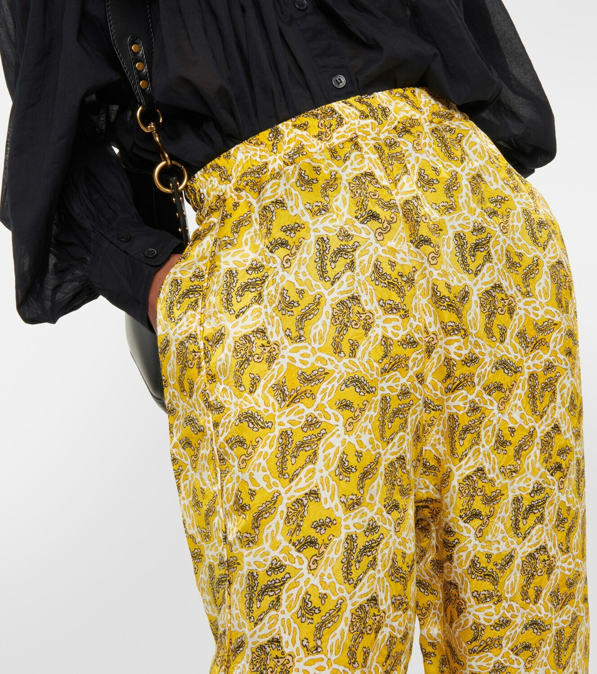 Isabel Marant Piera printed silk-blend straight pants Isabel Marant