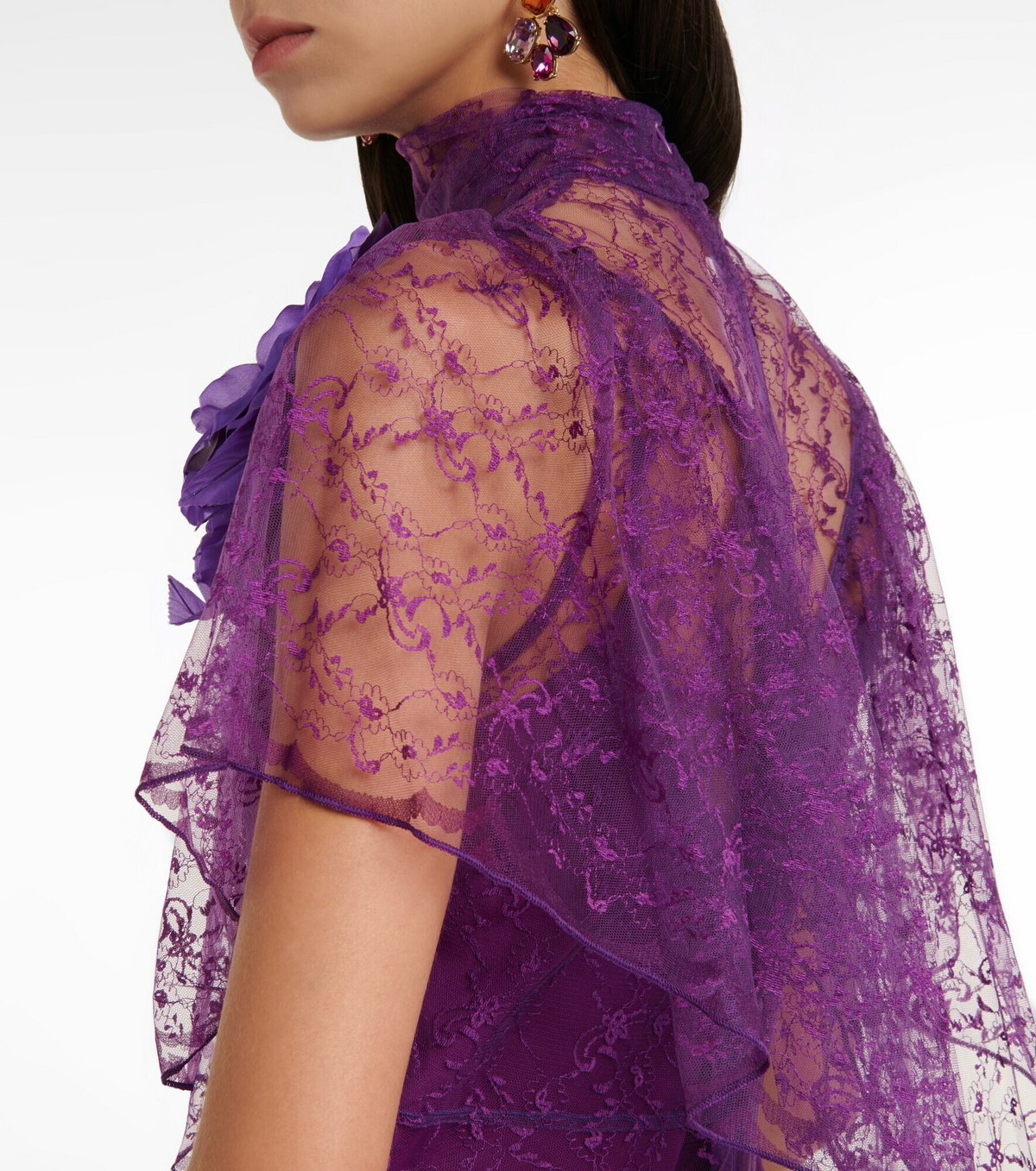 Rodarte - Appliquéd lace midi dress Rodarte