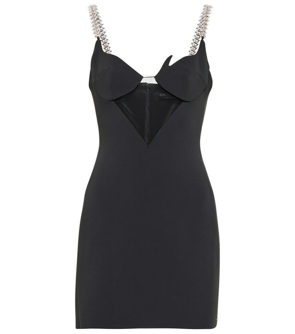 David Koma Mesh-panel embellished minidress David Koma