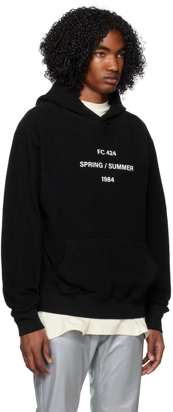 424 Black Printed Hoodie 424